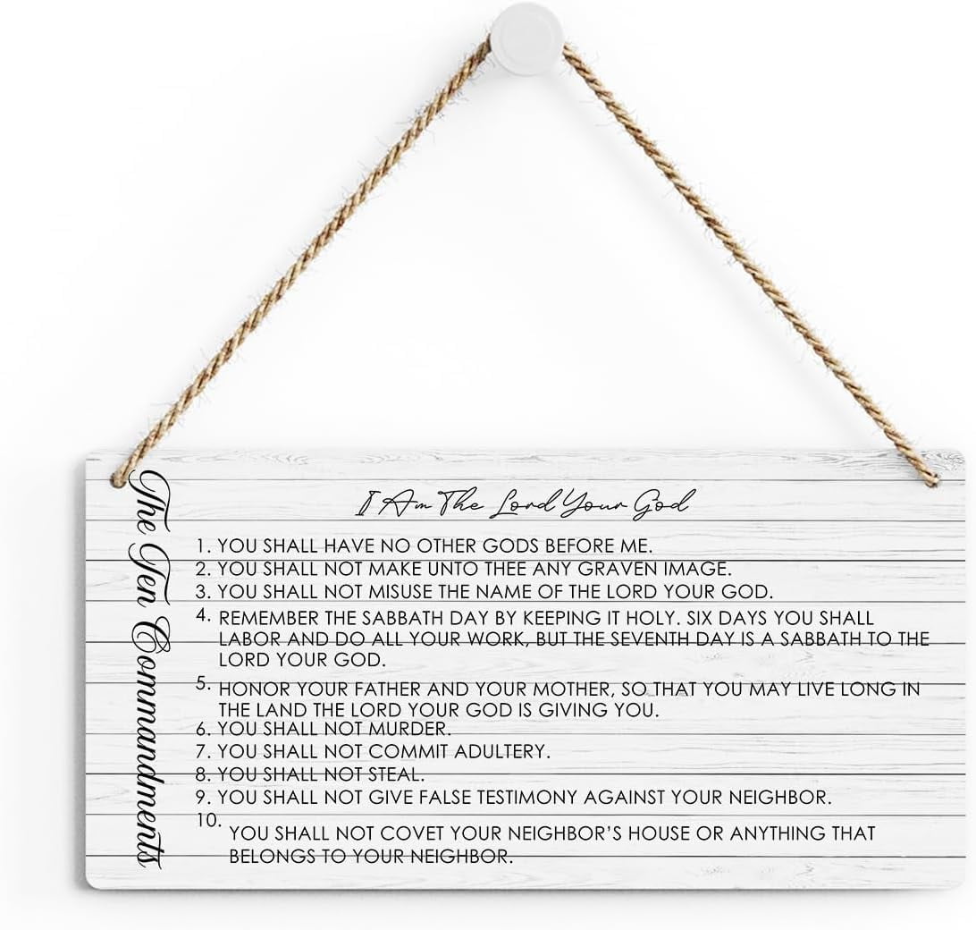 SENJIAN Christian Rustic Bible Verse Wood Decor Sign Motivational Quote ...