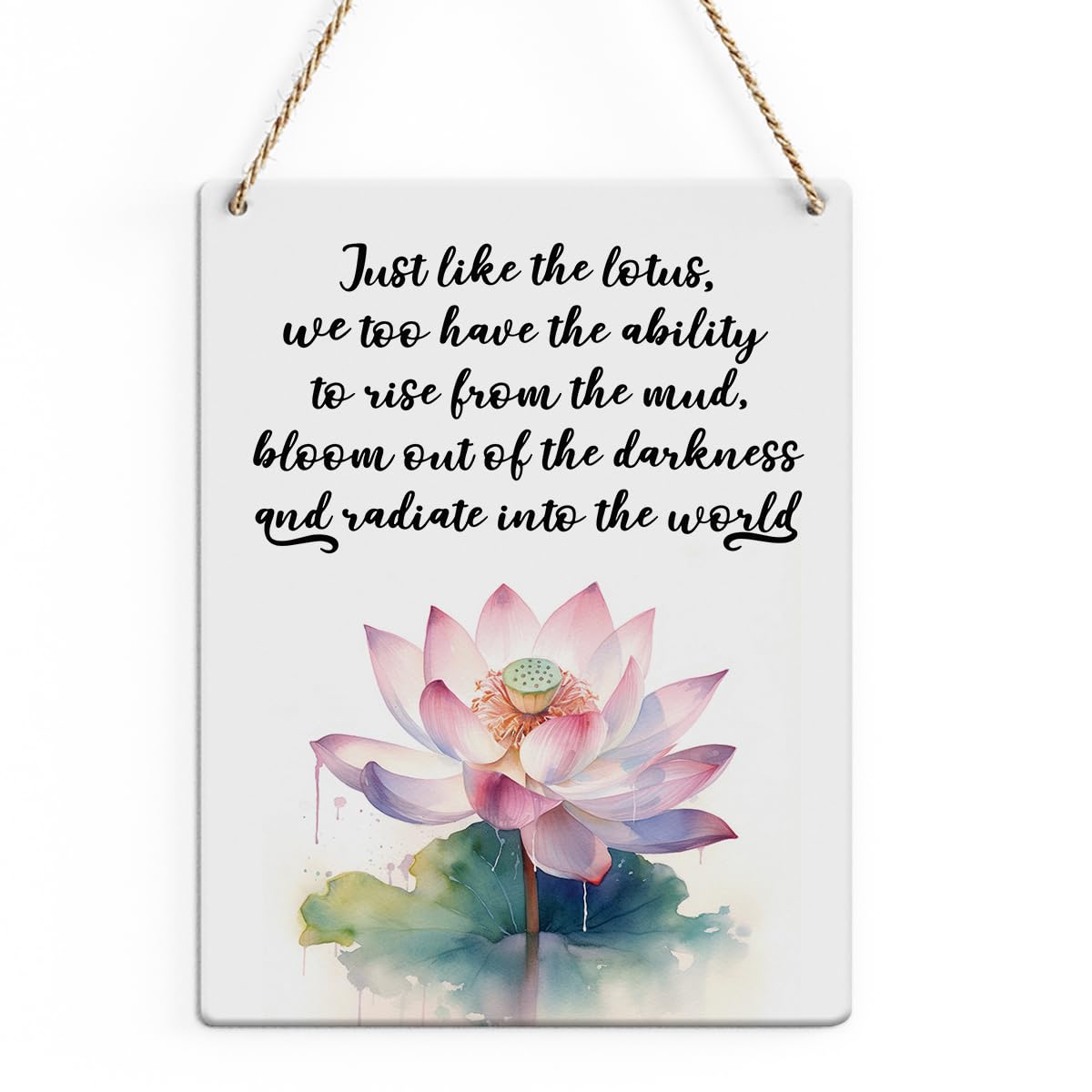 SENJIAN Inspirational Quotes Rustic EC36 Floral Wall Art Motivational ...