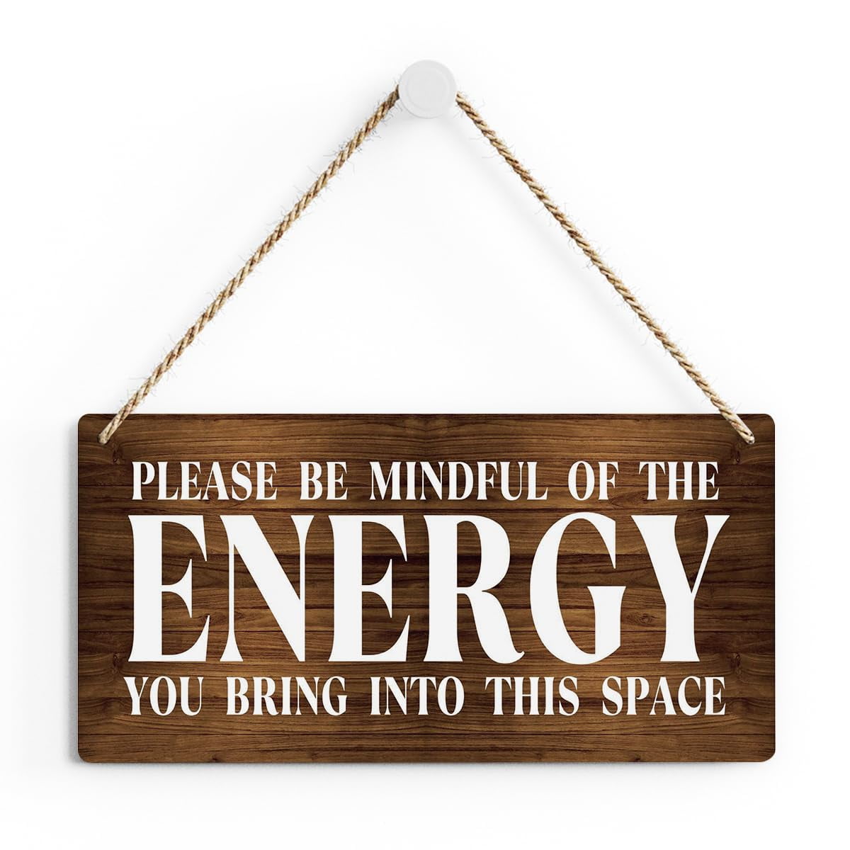 SENJIAN Rustic Positive Quote EC36 Wood Decor Sign, Please Be Mindful ...
