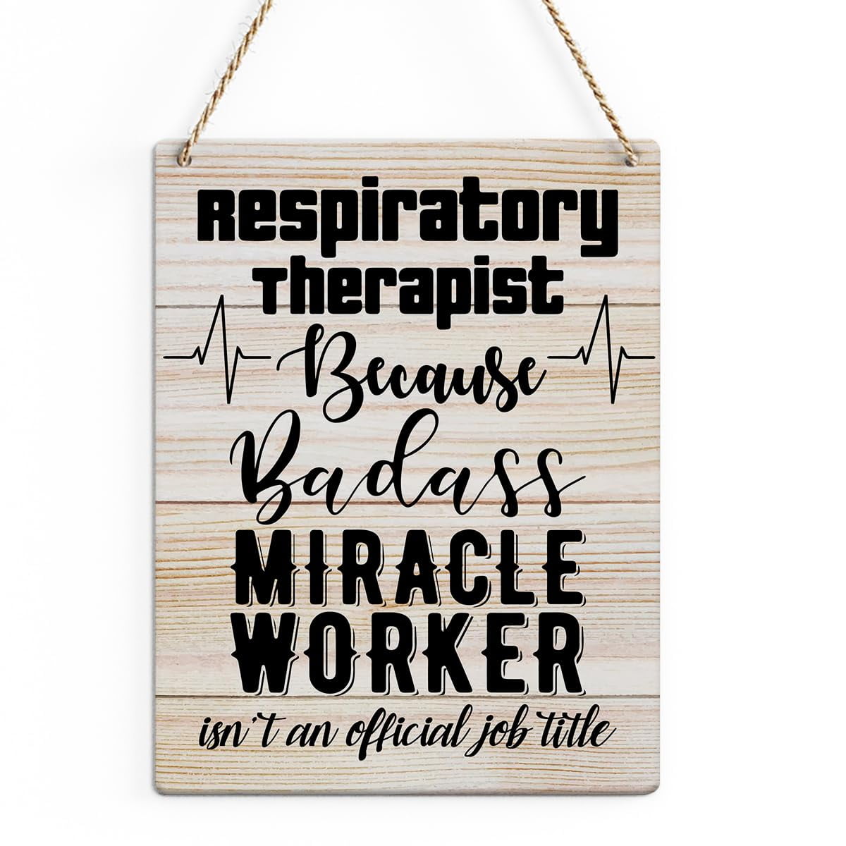SENJIAN Rustic Respiratory Therapist EC36 Wood Decor Sign, Respiratory ...