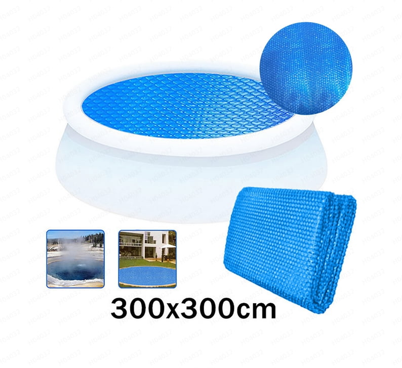 SENJIAQ 9.8 Ft Solar Bubble Film Pool Covers Blankets, Outdoor Swimming ...