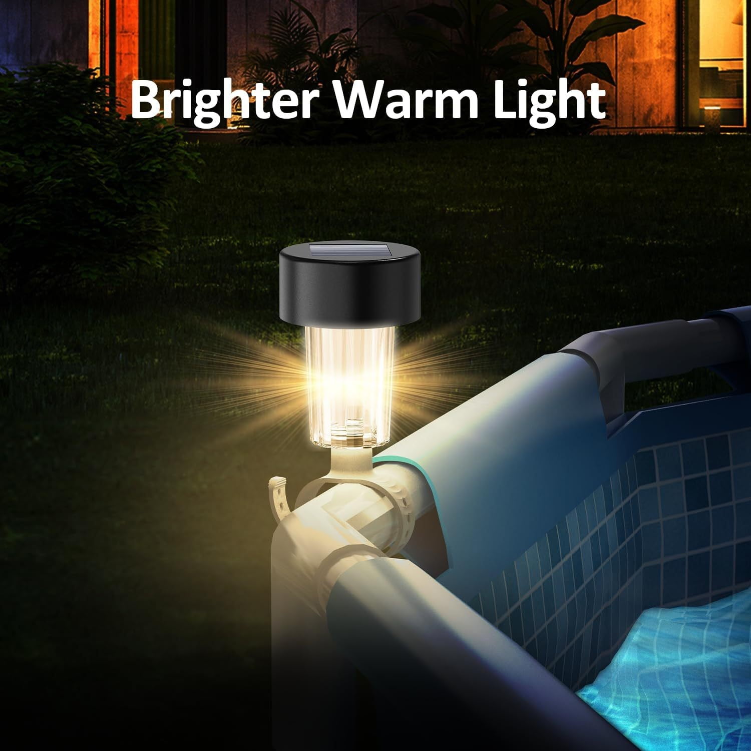 SENJIAQ 6PC Solar Light Outdoor, Suitable for Ground Pool Fence ...