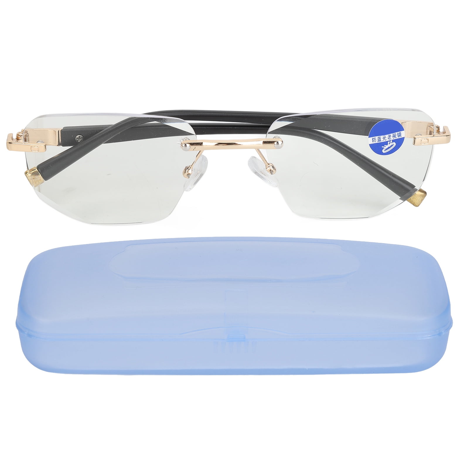 SENLIN Presbyopic Glasses Blue Light Blocking Men Frameless High ...