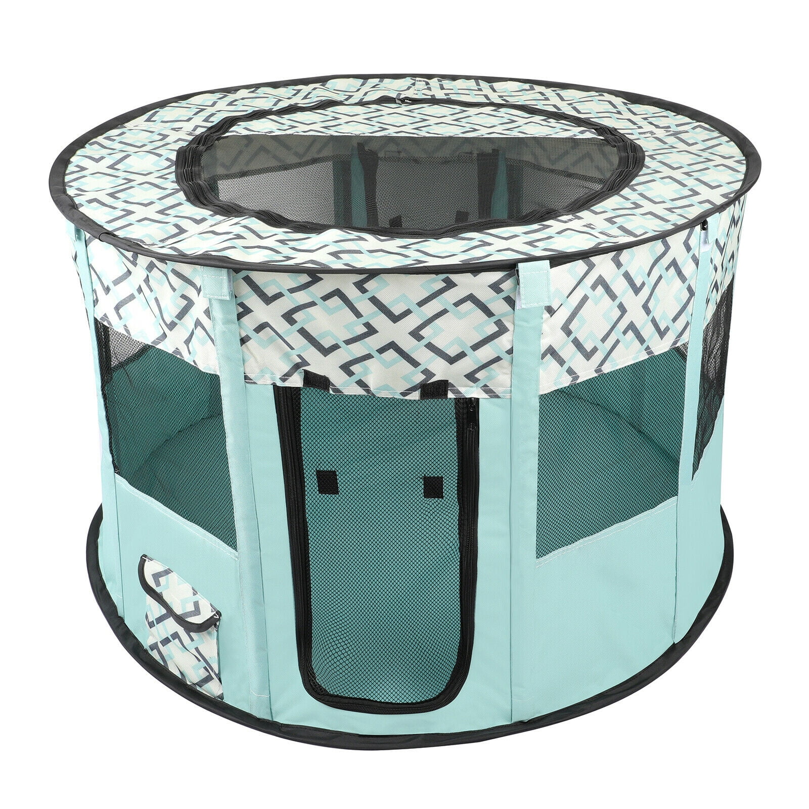 SENNAUX Pet Playpen Portable Dog Kennel Exercise Fence Oxford Crate ...