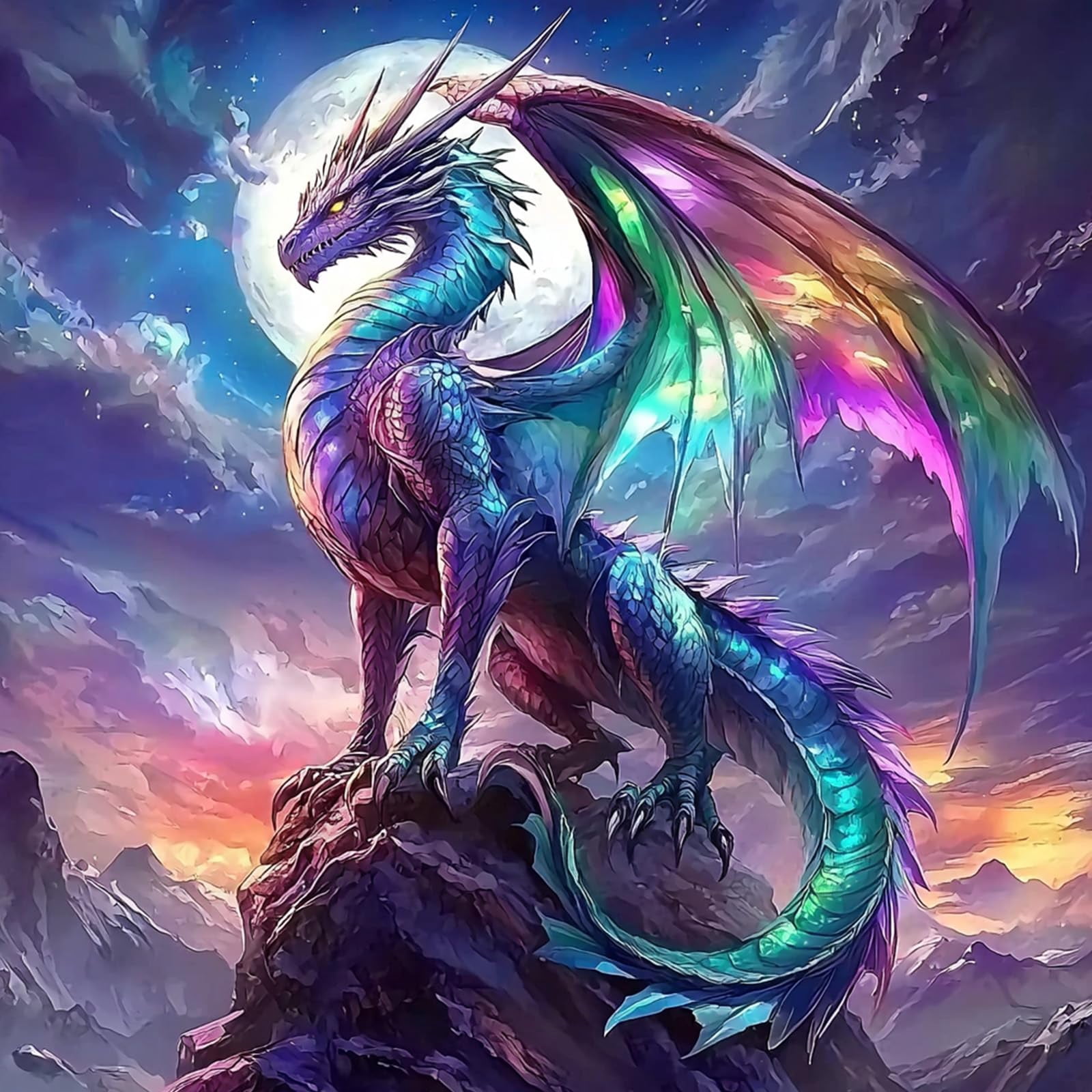 SENQAO Dragon Diamond Art Kits for Adults, DIY 5D Dragon Diamond ...