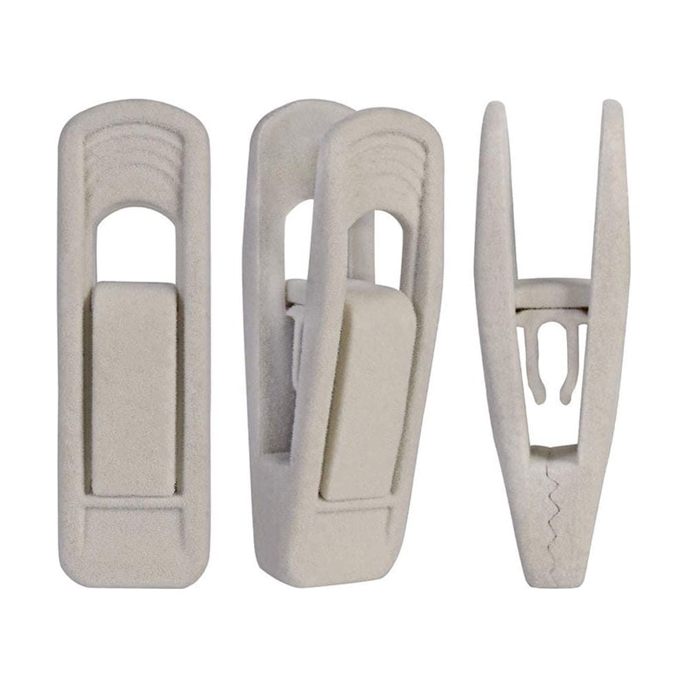 SENRISE 1/10/20× Non Slip Hanger Clips Strong Surface Flocked Clips ...