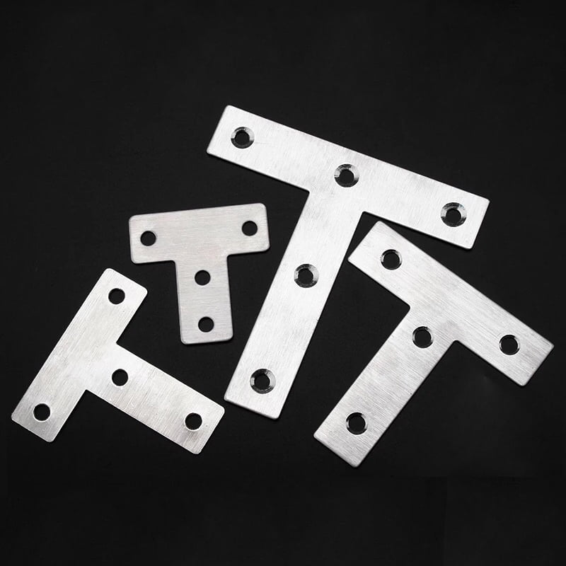 SENRISE 1/2/5 Pcs T Type Bracket Flat Corner Braces Repair Plate ...