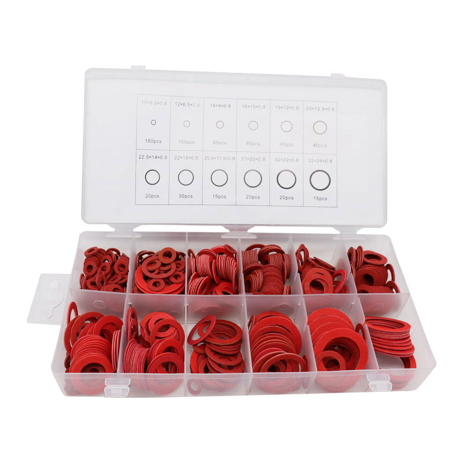SENRISE 150 Pcs Fiber Washer Insulation Washer Flat Washer Assortment ...