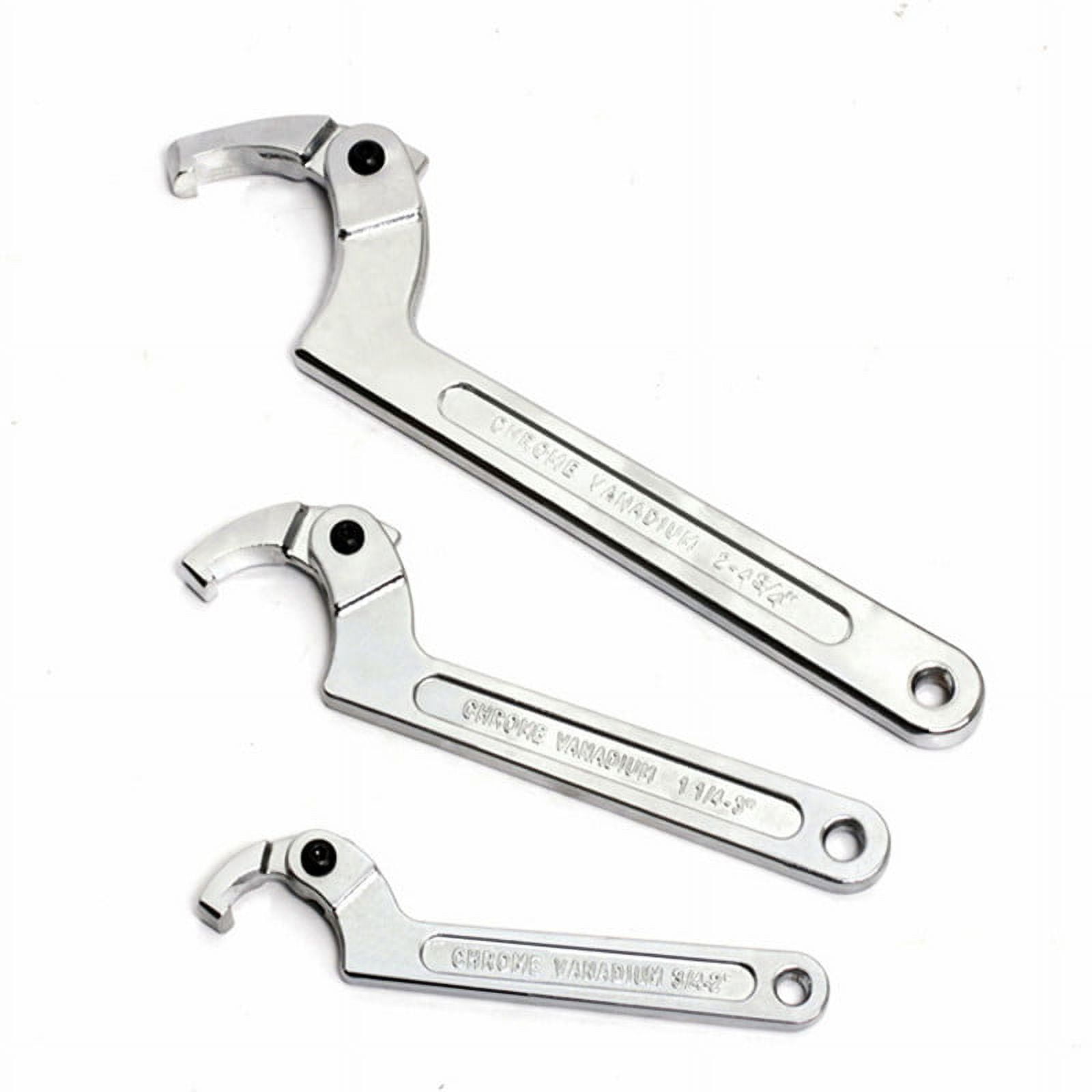 SENRISE C Shape Spanner Adjustable Wrench Chrome Metal Tool Durable 3 ...