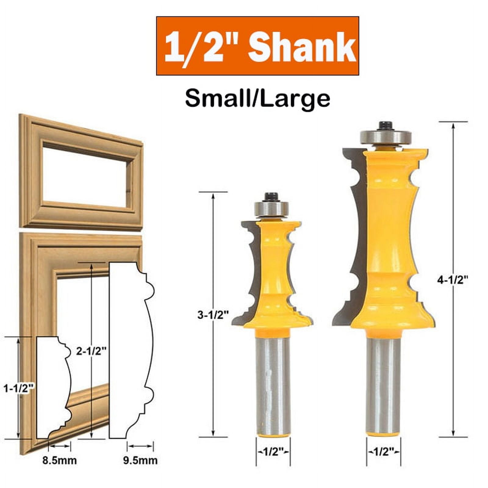 SENRISE Molding Router Bits 1/2 Inch Shank Woodwork Tools Carbide Alloy ...