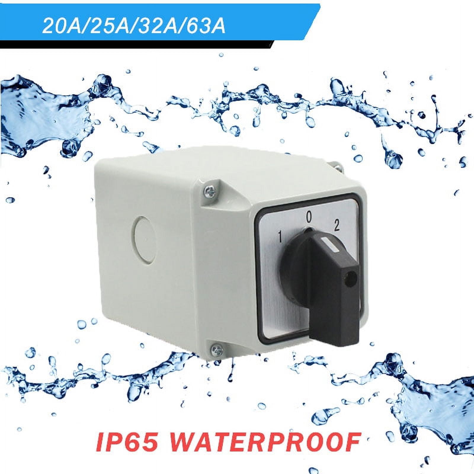 SENRISE Universal Rotary Changeover Switch 3 Position 12 Screw ...