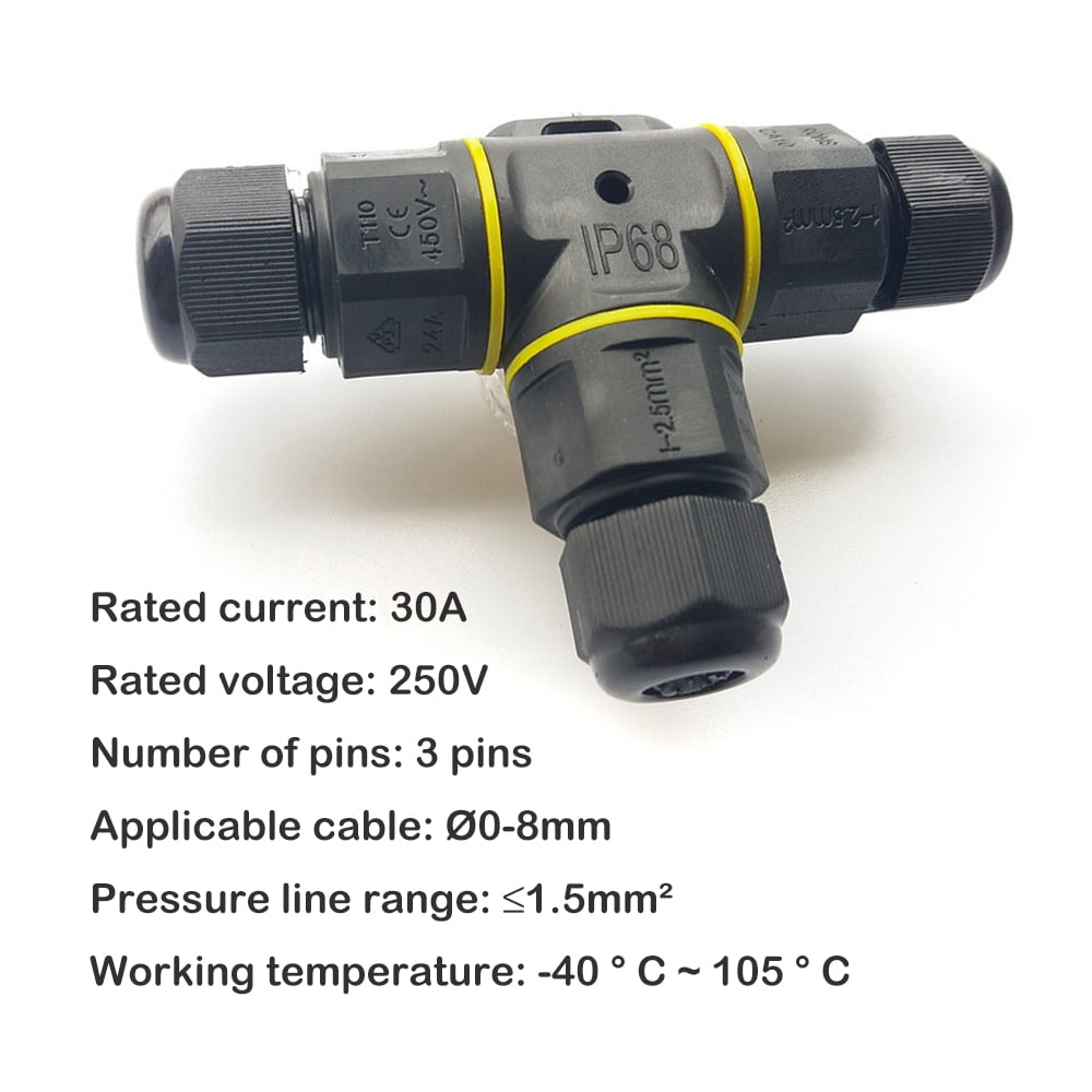 SENRISE Waterproof IP68 G712 Three-Head Junction Box Terminal Outdoor ...