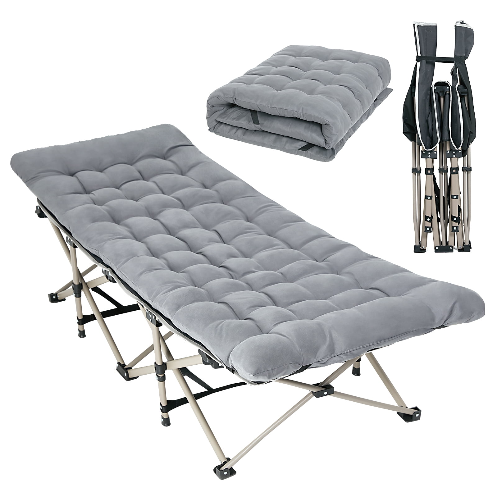 Sensch Foldable Camping Cot, Durable Steel Frame, Portable Guest Bed ...