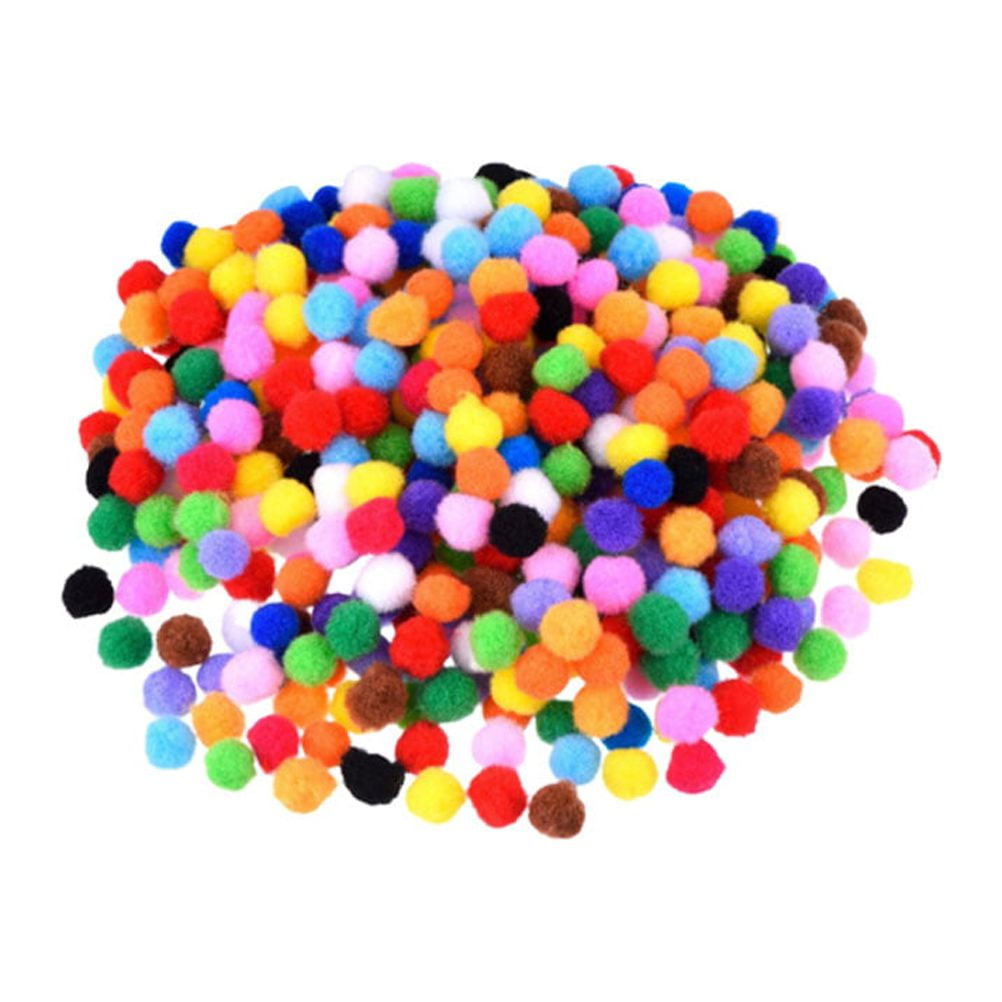 SENSETH 1000pcs 15mm Plush Pom Poms Elastic Cat Balls for DIY Craft ...