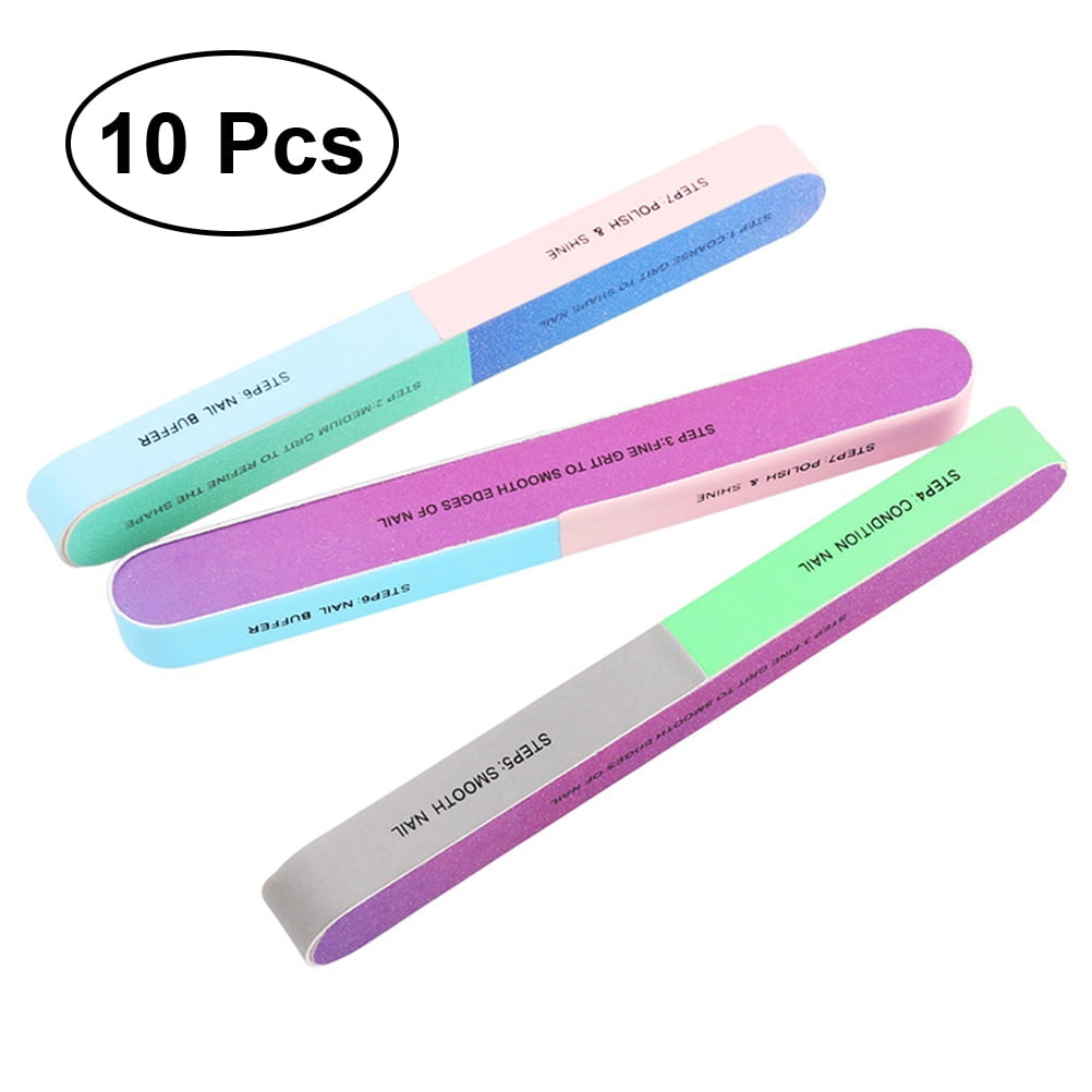 SENSETH 10pcs Nail Buffer Blocks Sponge Nail Files Sanding Blocks Nail ...
