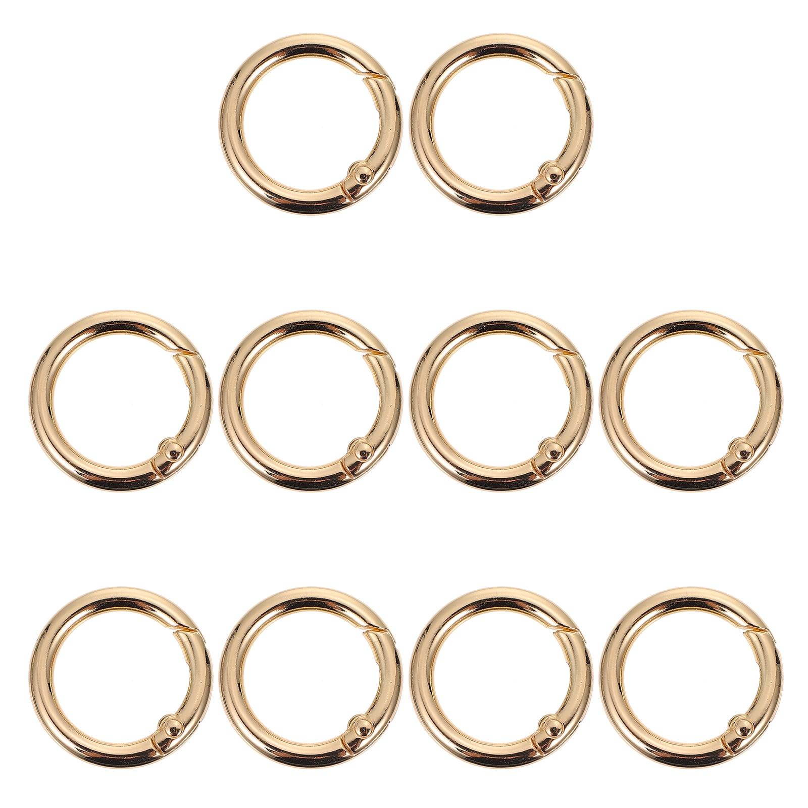 SENSETH 10pcs Round Carabiner Key Ring Snap Hooks Handbag Accessories ...