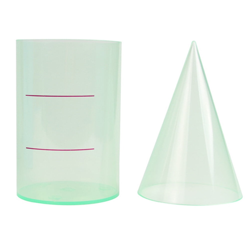 SENSETH 2 Pcs Transparent Cylinder Cone Geometric Model Volume Ratio ...