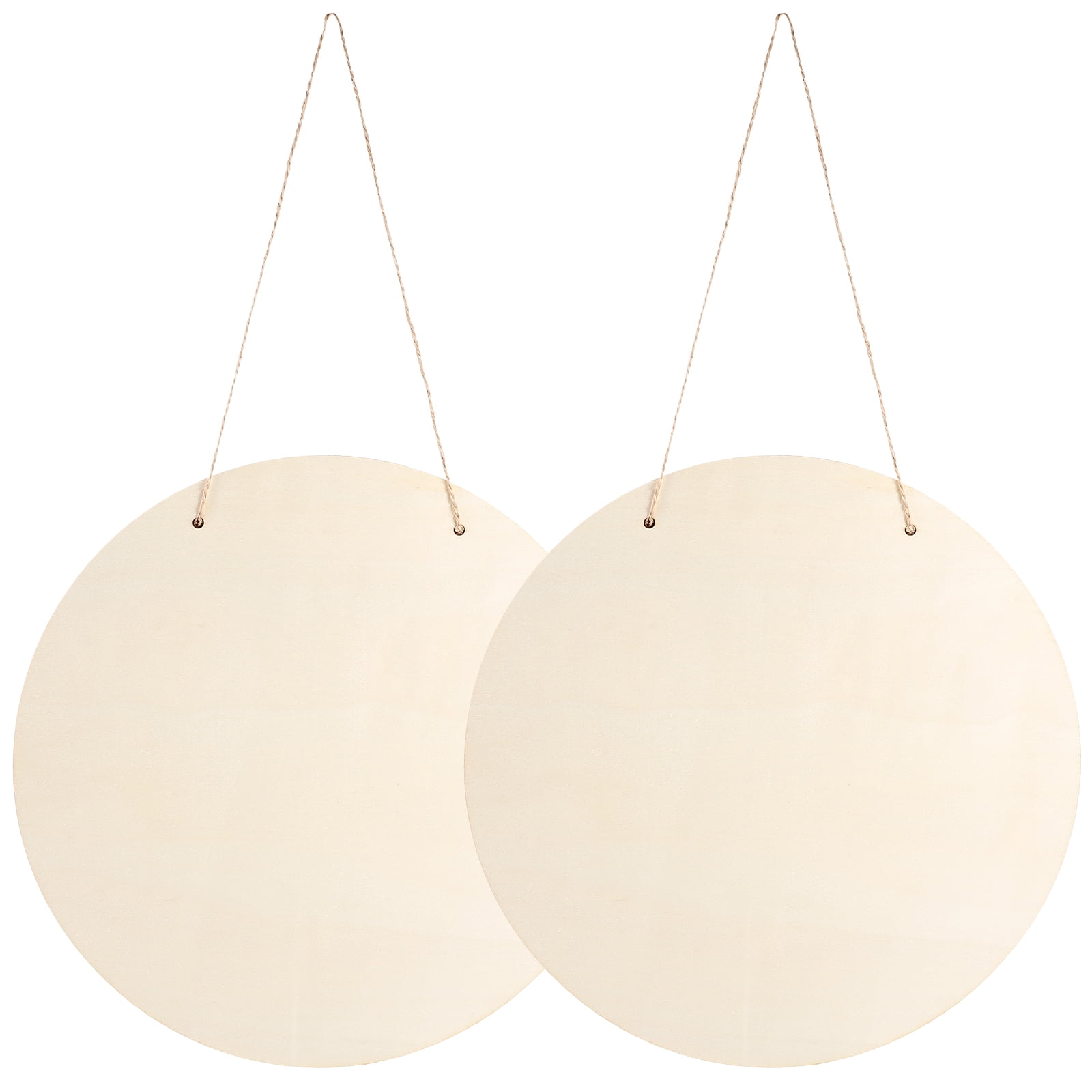 SENSETH 2 Sets of Round Blank Boards DIY Hanging Wooden Boards Wood ...