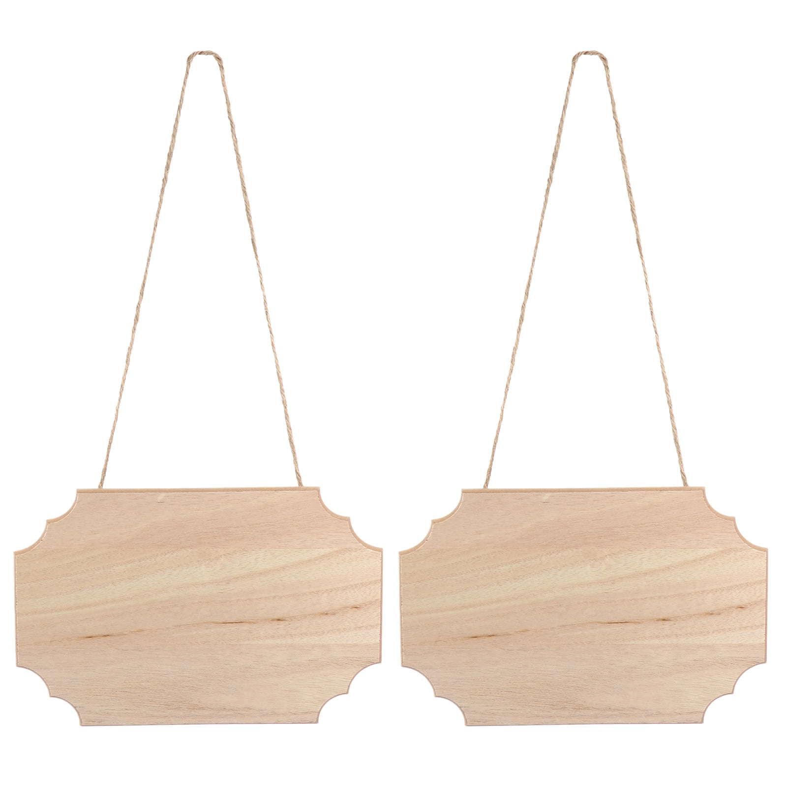 SENSETH 2pcs Unfinished Hanging Wood Sign Blank - DIY Crafts Supplies ...