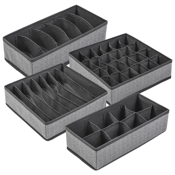 6 Pack Foldable Cloth Storage Box Closet Dresser Drawer Organizer ...