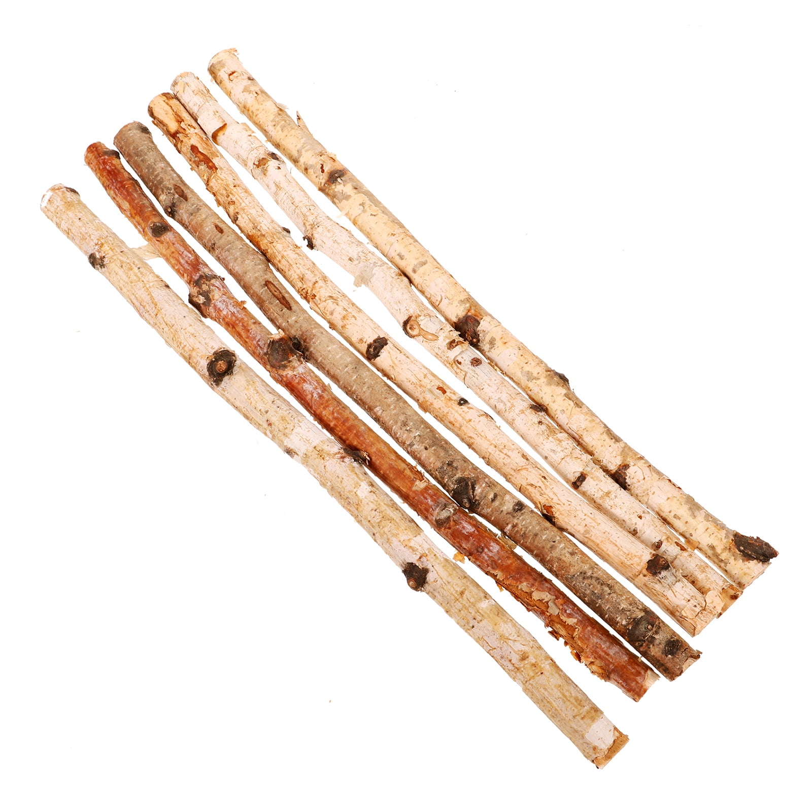 SENSETH 6Pcs Natural Stick Wood Craft Sticks DIY Wood Sticks Decorative ...