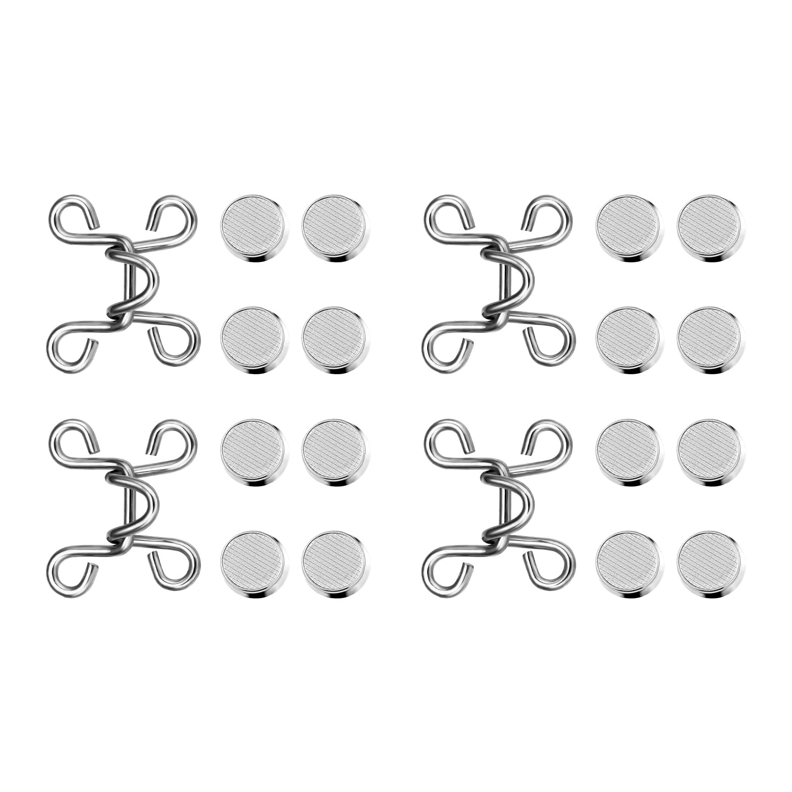 SENSETH Adjustable Jean Snap Button Waist Buckle Extender (Silver ...