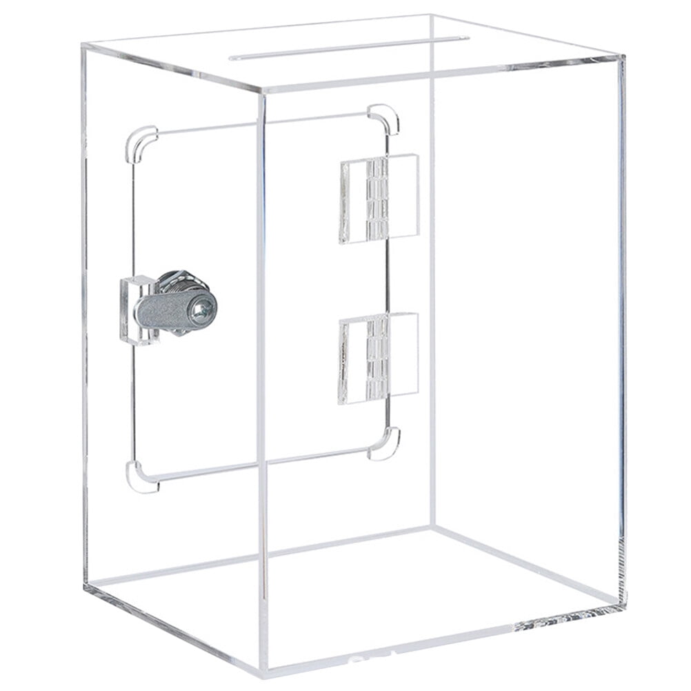 SENSETH Clear Acrylic Piggy Bank Locking Box with Key - Secure Savings ...