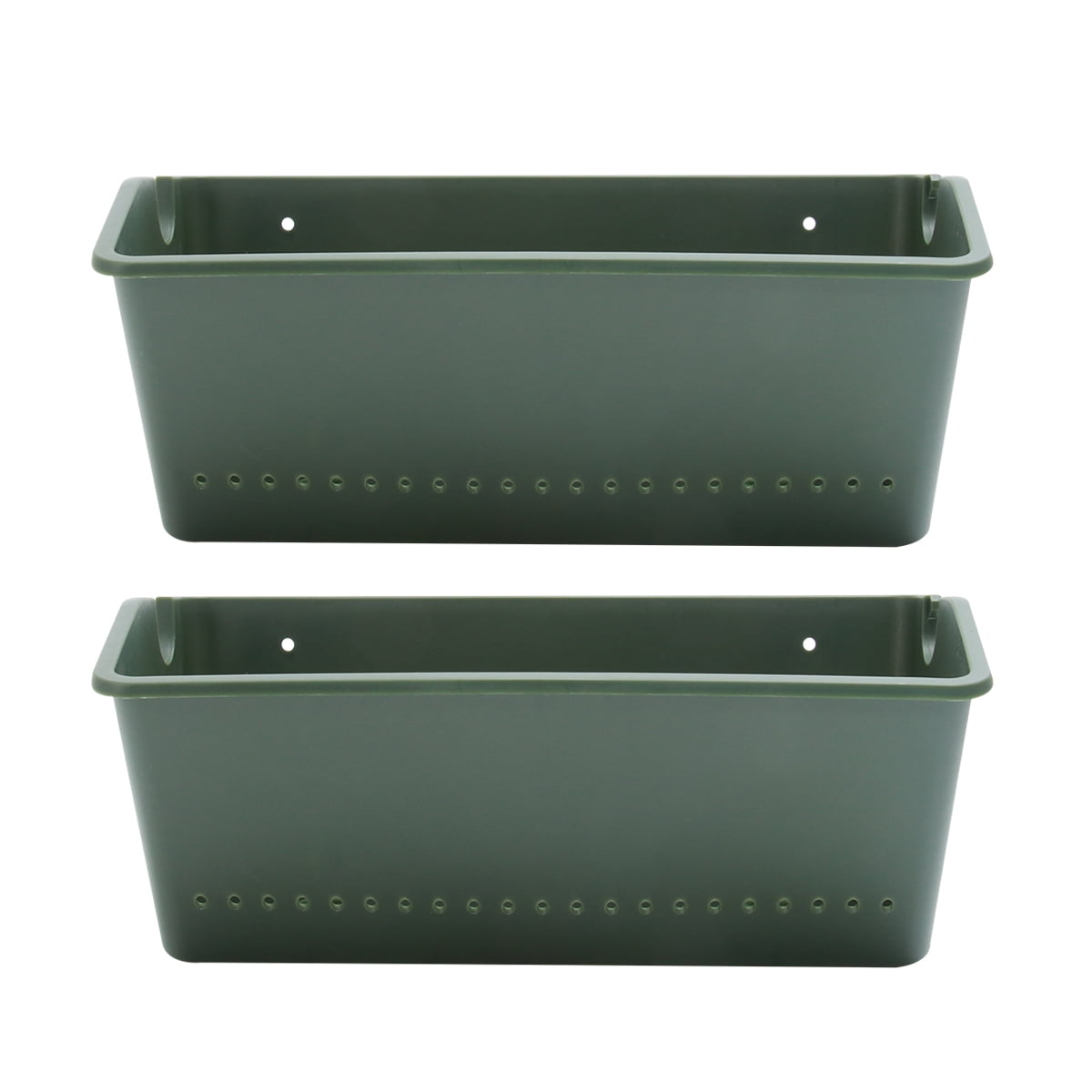 SENSETH Outdoor Hanging Flower Pots (2pcs) Rectangular Planter Box ...