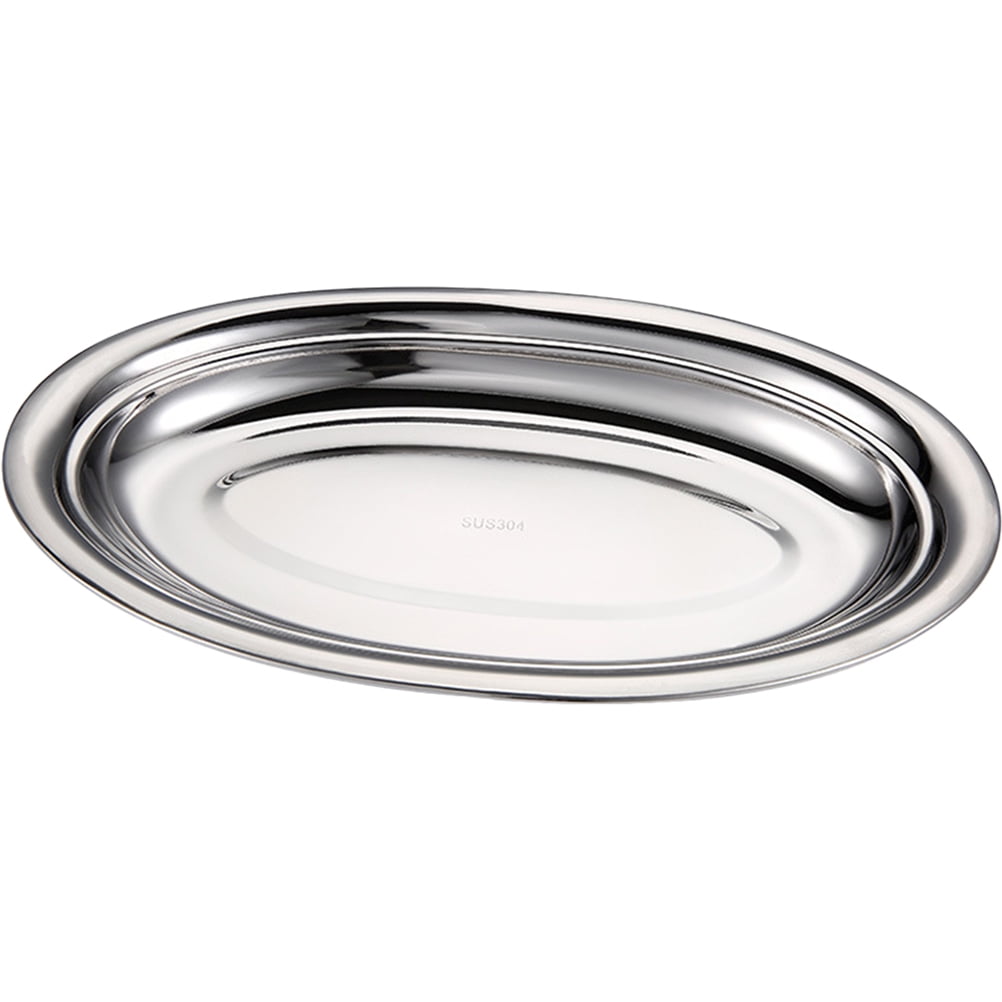 SENSETH Stainless Steel Oval Vanity Tray for Bathroom Towels - 30.5cm ...