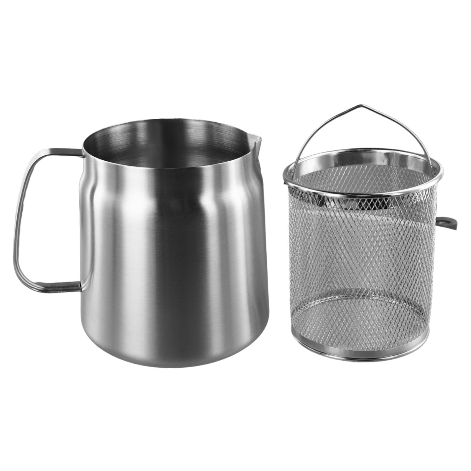 SENSHENGXIN 1Pcs 304 Stainless Steel Oil Filter Kettle Small Frying Pan ...