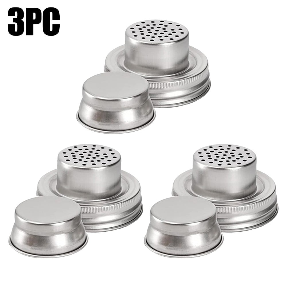 SENSHENGXIN 3Pcs Glass Bottle Hats with Stainless Steel Lid, Strainer ...