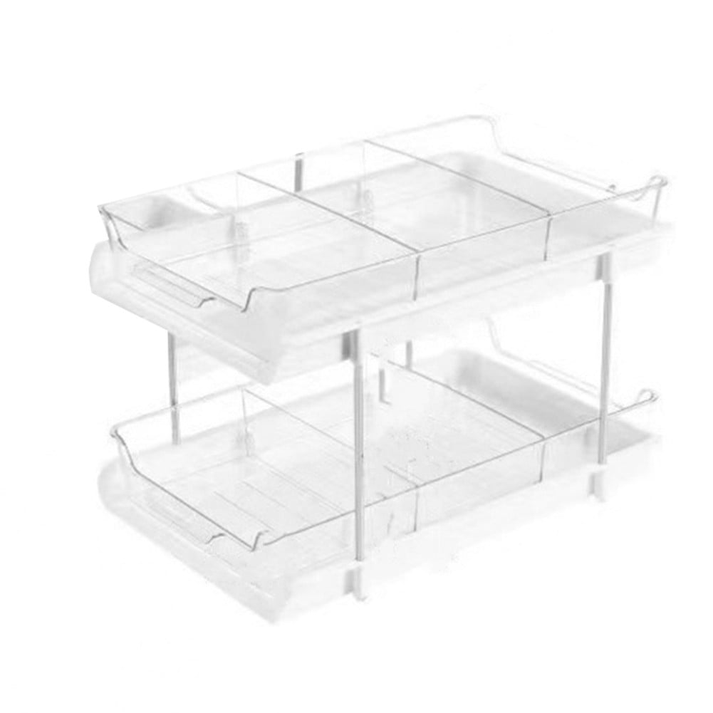 SENSHENGXIN Double-Layer Storage Rack Pull-Out Multi-Functional Storage ...