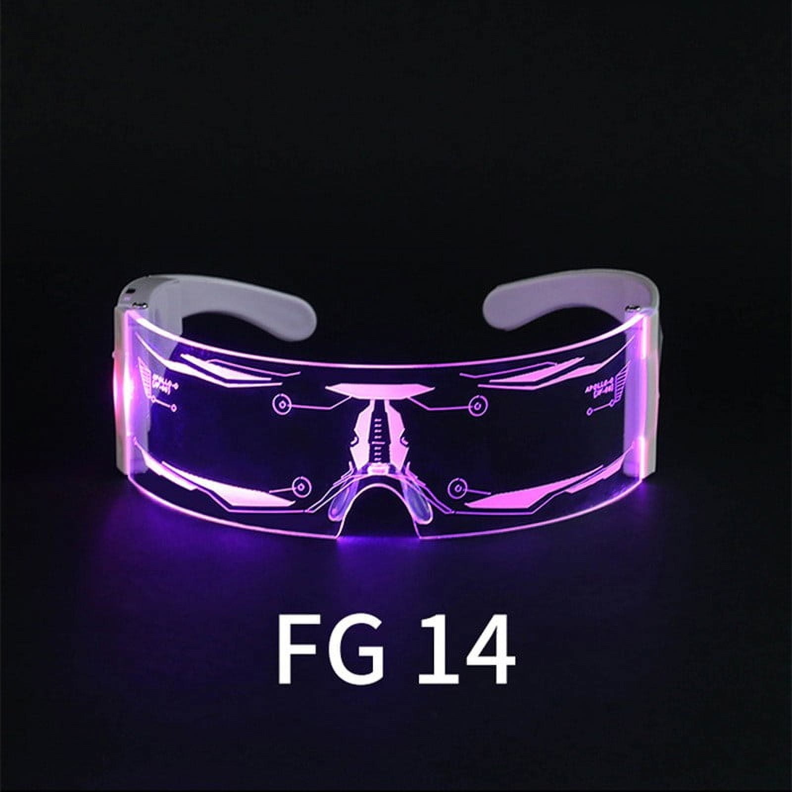 SENSHENGXIN Futuristic for Cyberpunk Led Glasses: Illuminate Your Space ...