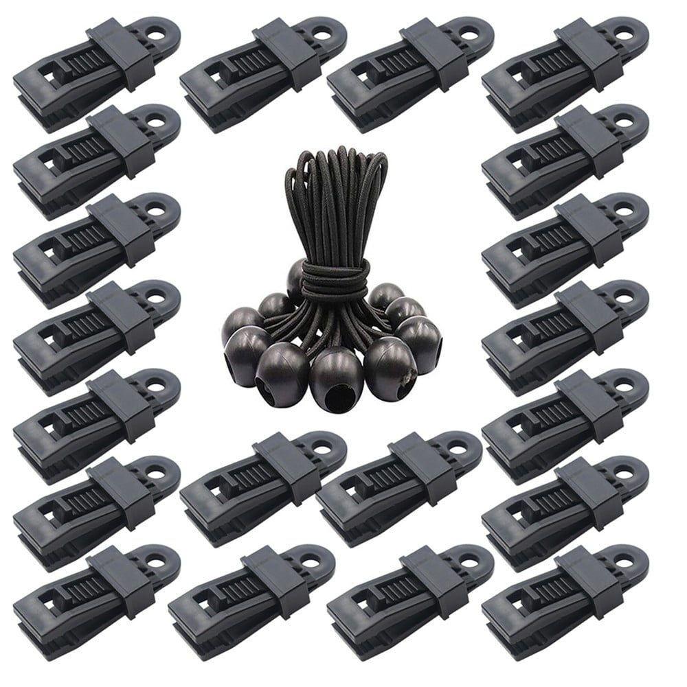 SENSHENGXIN Heavy Duty Tarp Clips Lock Grip Tent Clamps Set of 40 with ...