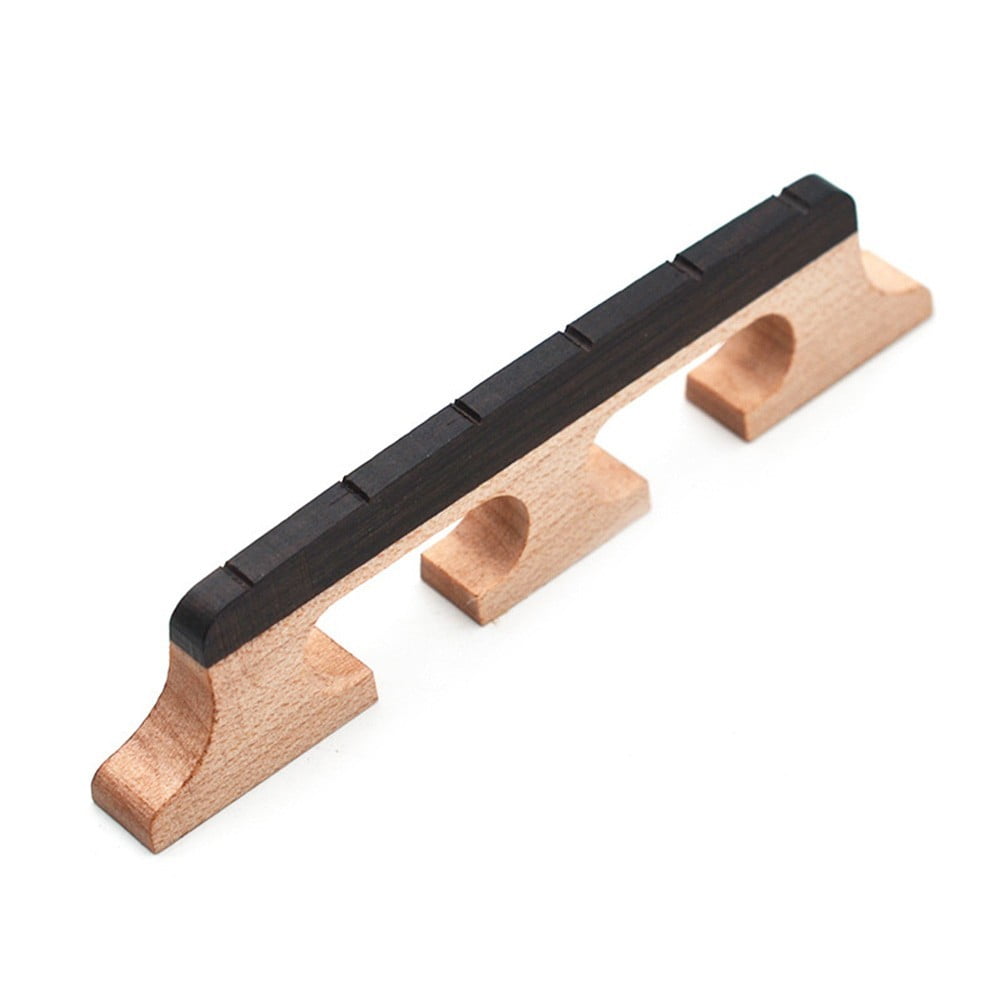 SENSHENGXIN Maple and Ebony 3 Footed Banjo Bridge for 4 5 6-String ...