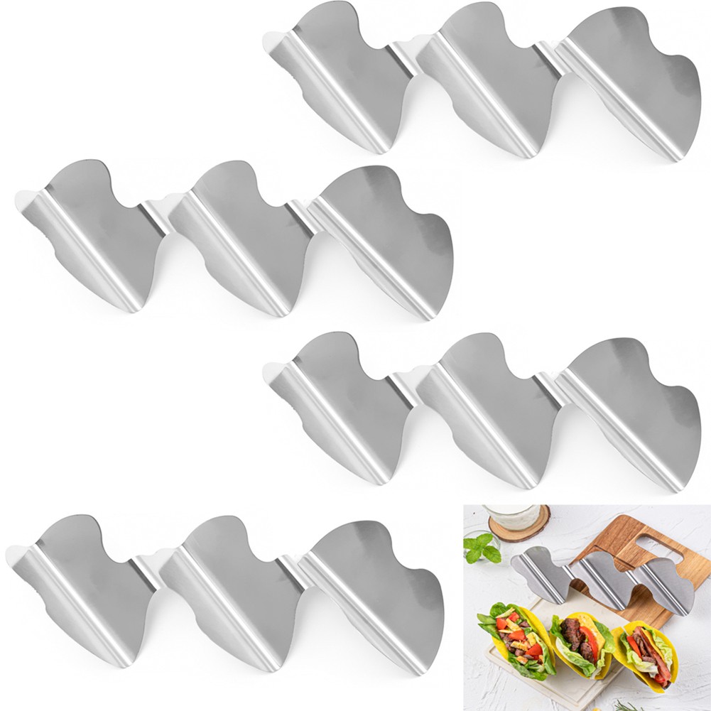 SENSHENGXIN Stainless Steel Taco Holder Wave Taco Holder Stand Safe for ...