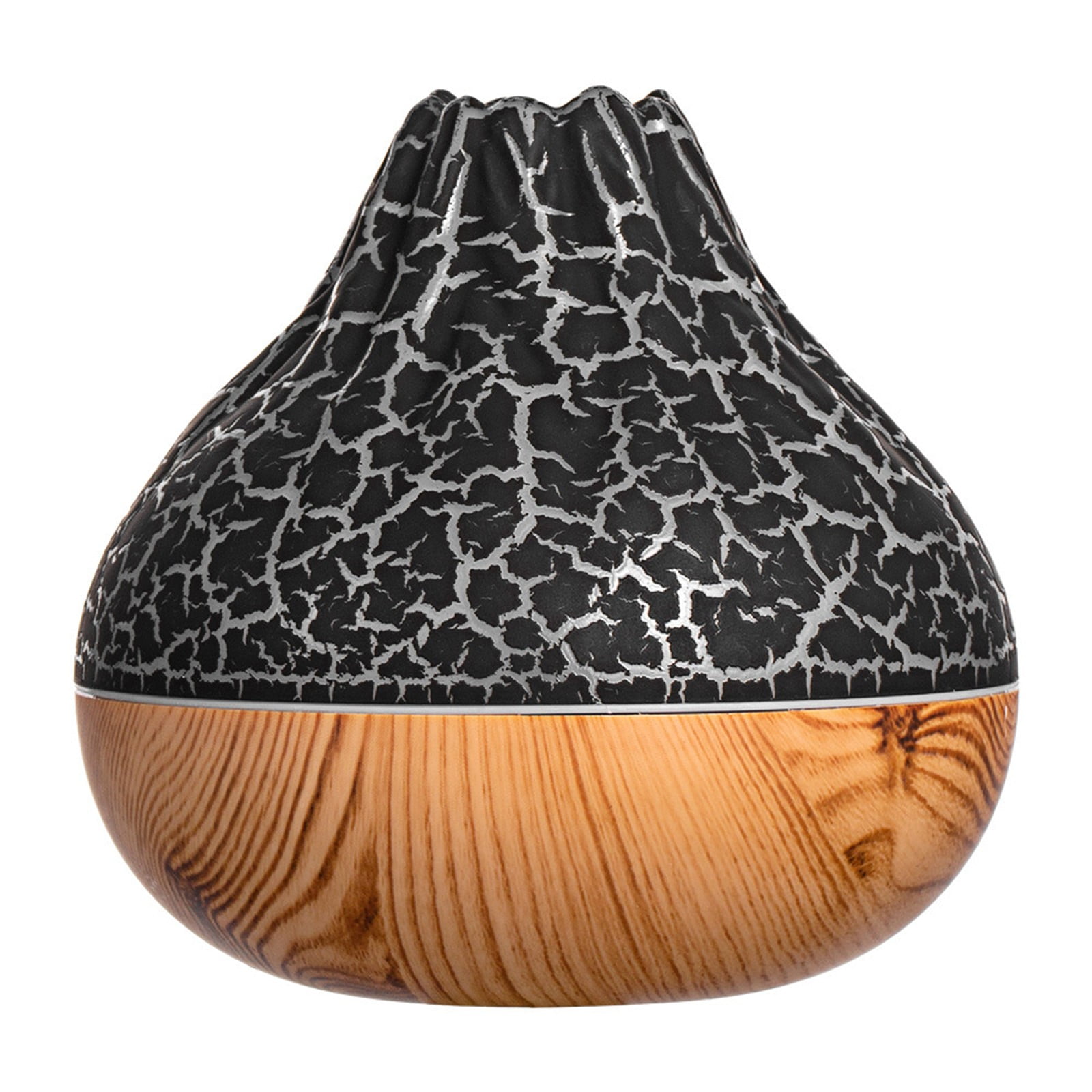 SENSHENGXIN Wood Grain Humidifier Imitation Flame Delicate Quiet and ...