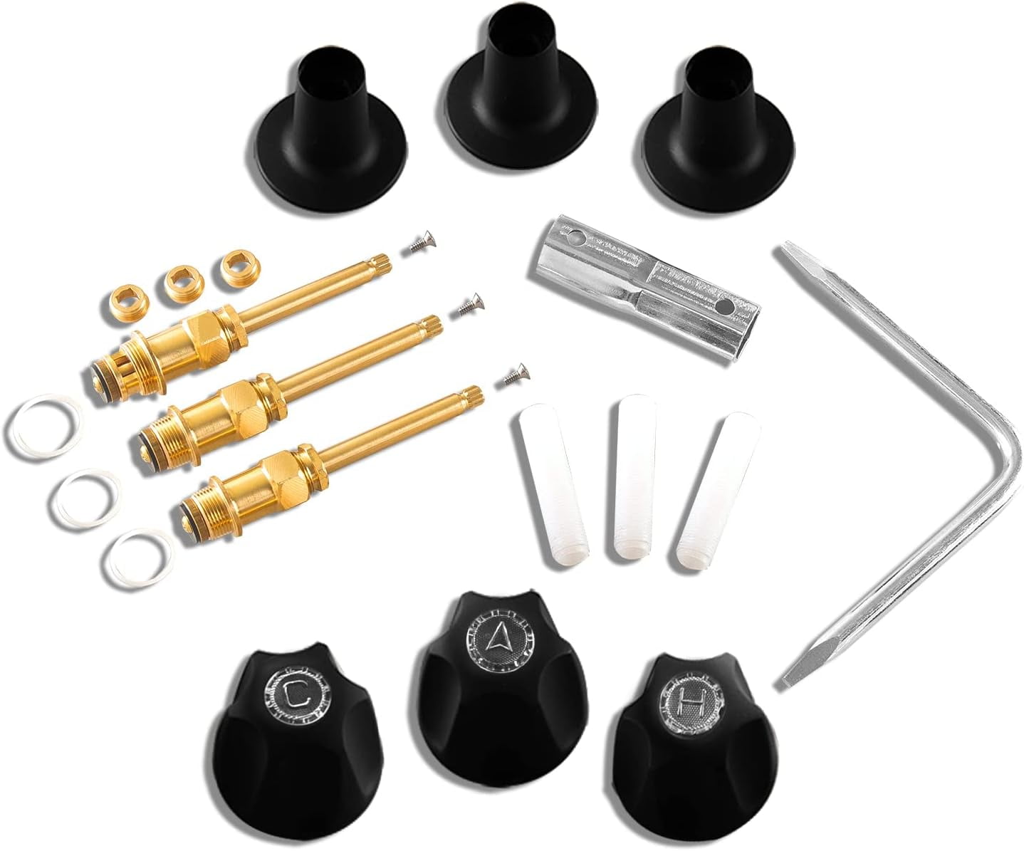 SENTO Bathtub and Shower 3 Handle Tub Trim Set for Price Pfister ...