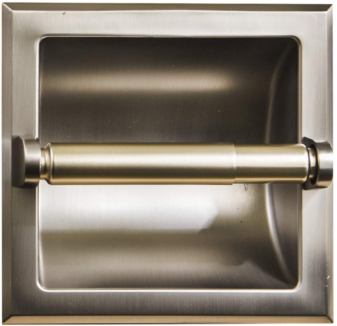 SENTO Recessed Brushed Nickel Toilet Paper Holder, Wall Mounted Heavy ...