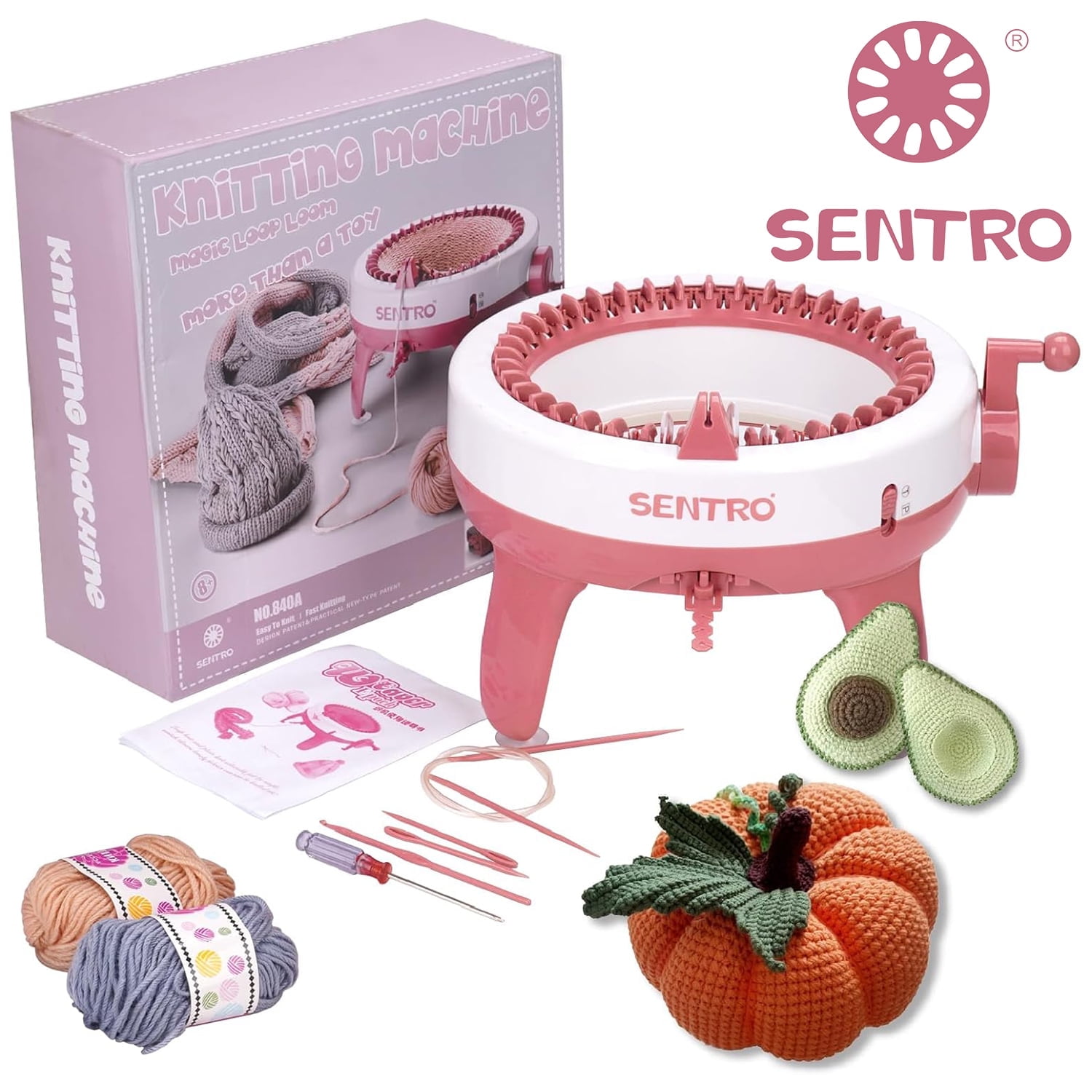 Ycxydr SENTRO 40 Needle Knitting Machine, Circular Knitting Loom Kit ...