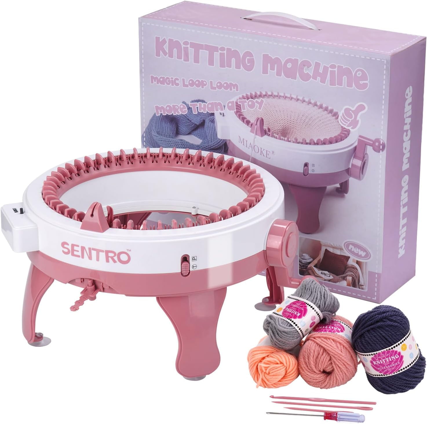 SENTRO Knitting Machine, 48 Needles Knitting Machine with Row Counter ...