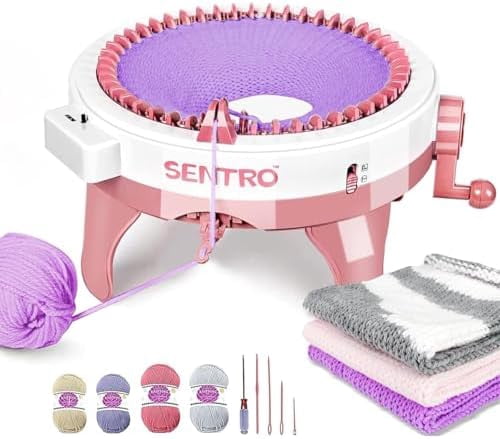 SENTRO Knitting Machine 48 Needles for Adults, Smart Automatic Circular ...