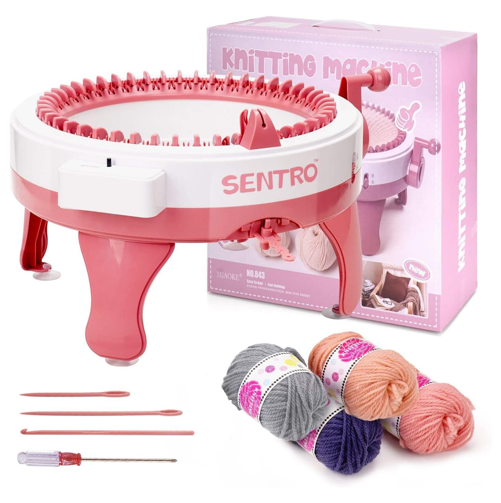 SENTRO Knitting Machine, Needle Knitting Machine,DIY Knitting Board Double Loom, Crochet ...