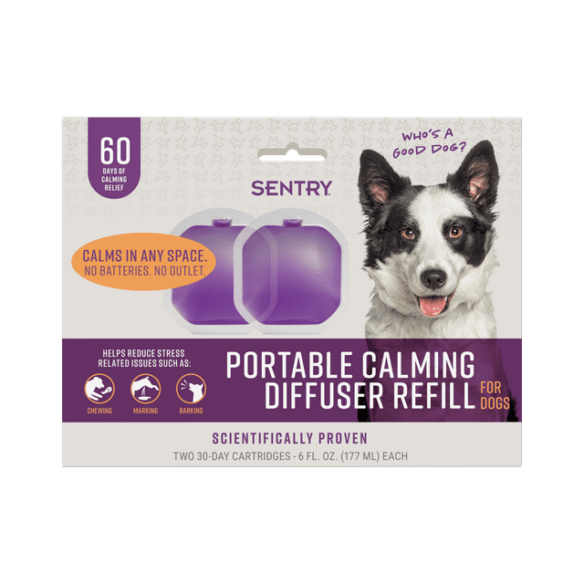 SENTRY Portable Calming Pheromone Diffuser Refills for Dogs, Helps ...