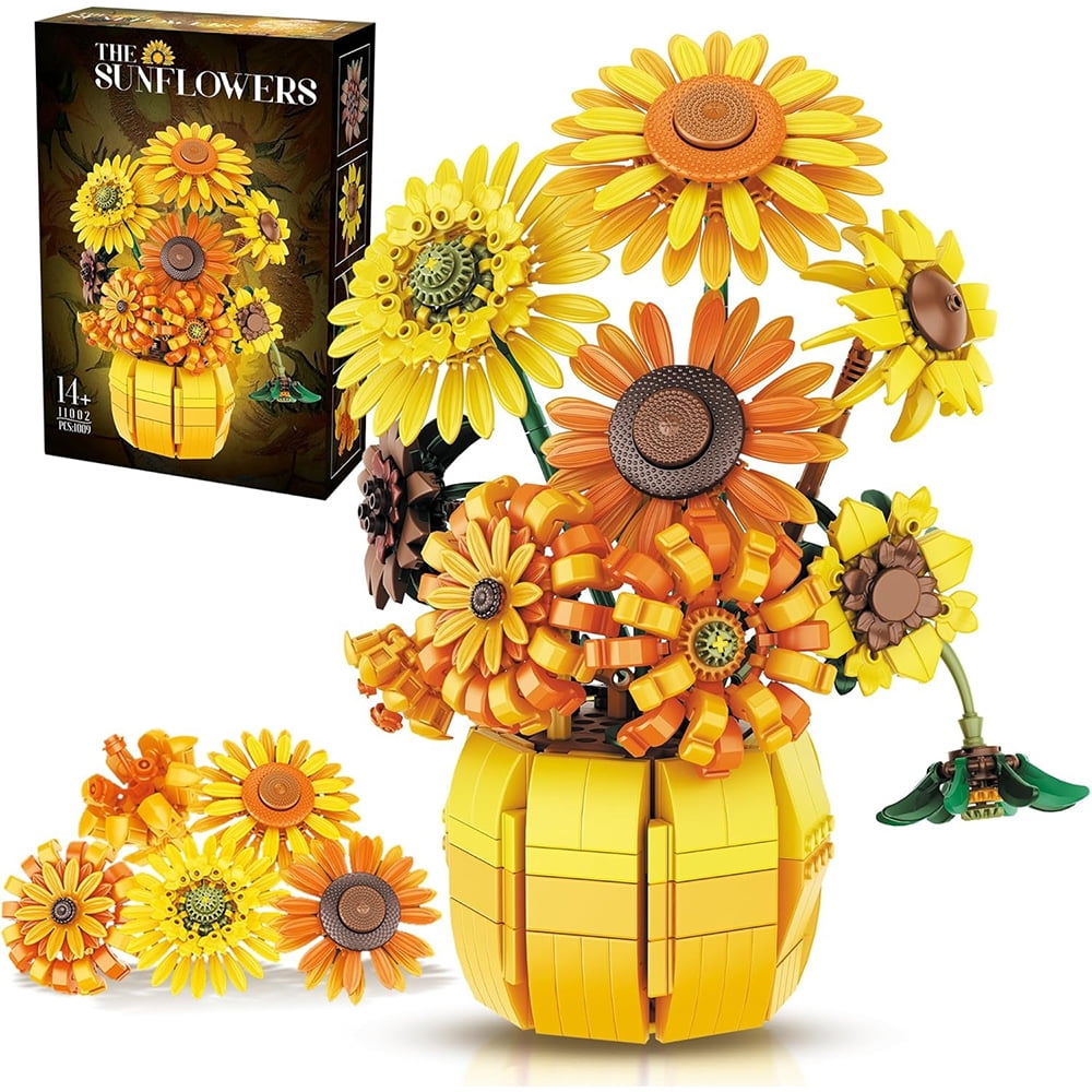 SENVOBK Botanical Blooms Building Set - Sunflower and Ideas Home Crafts ...