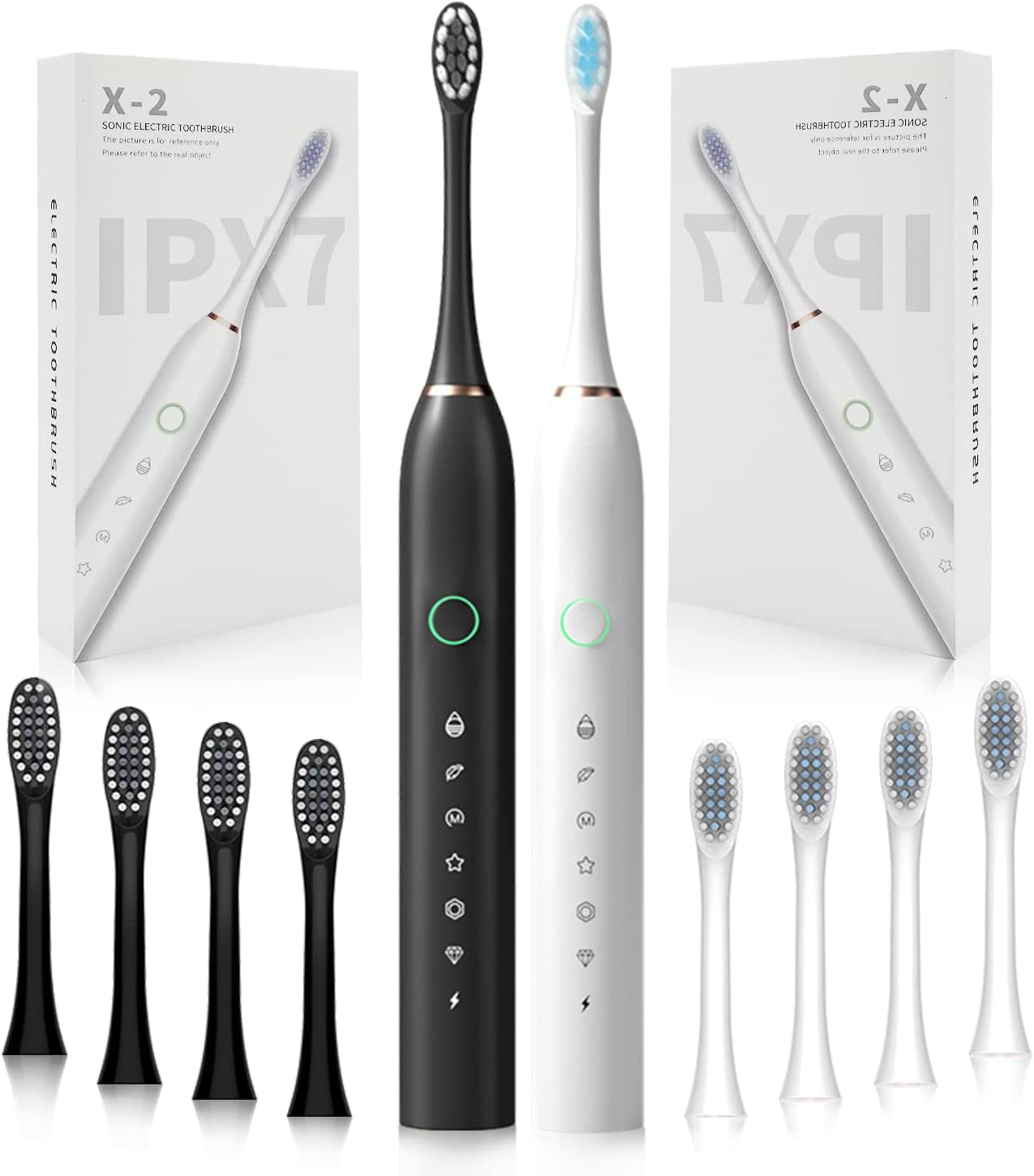 SENWEN 2 Pack Rechargeable Electric Toothbrushes for Adults and Kids ...