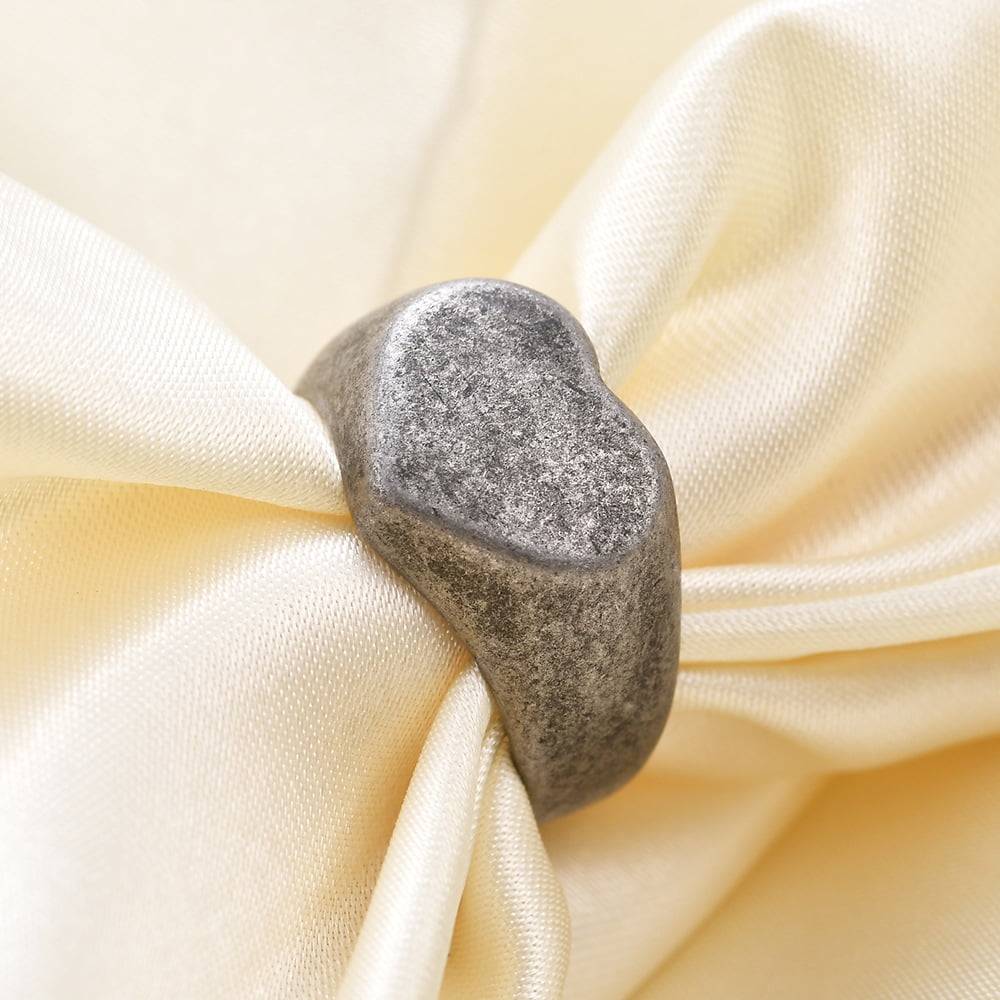 SEPARQI 14K Gold Plated Heart Signet Ring for Women - Chunky Love ...