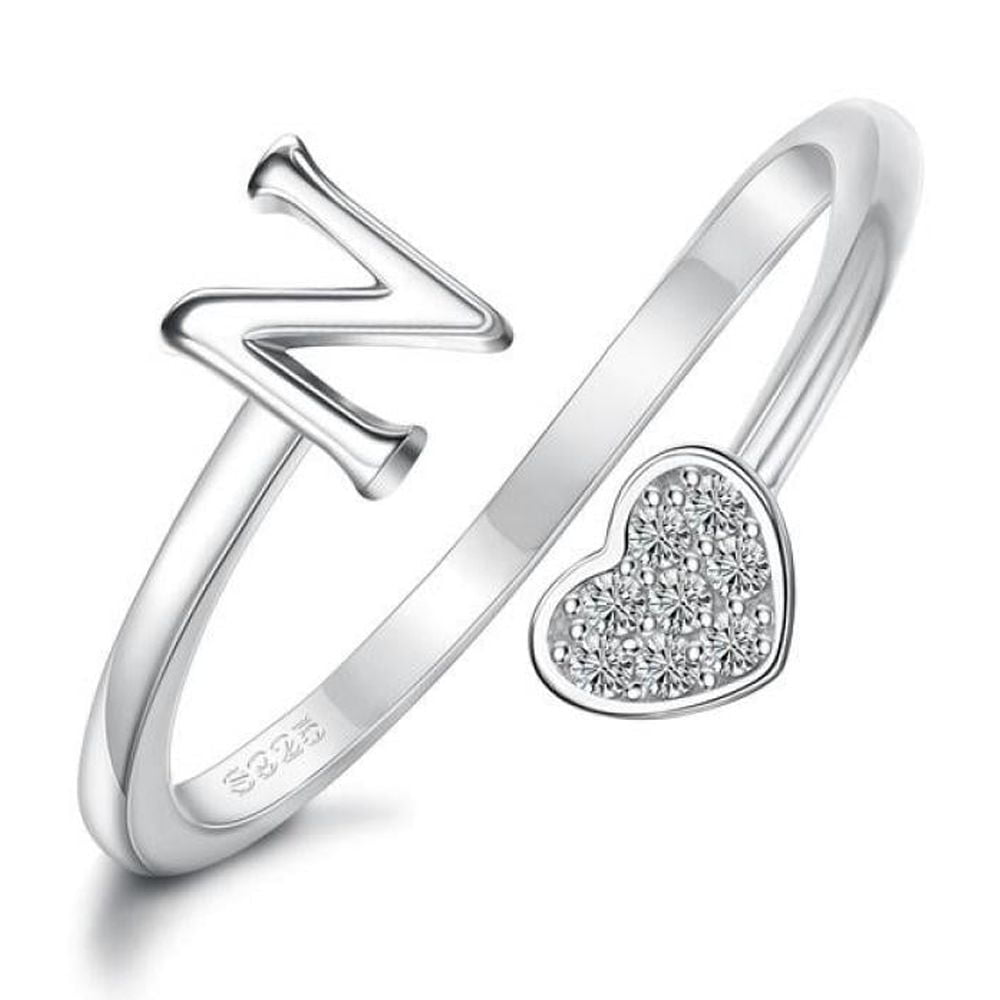 SEPARQI 925 Sterling Silver Heart Initial Rings For Women S Stackable ...