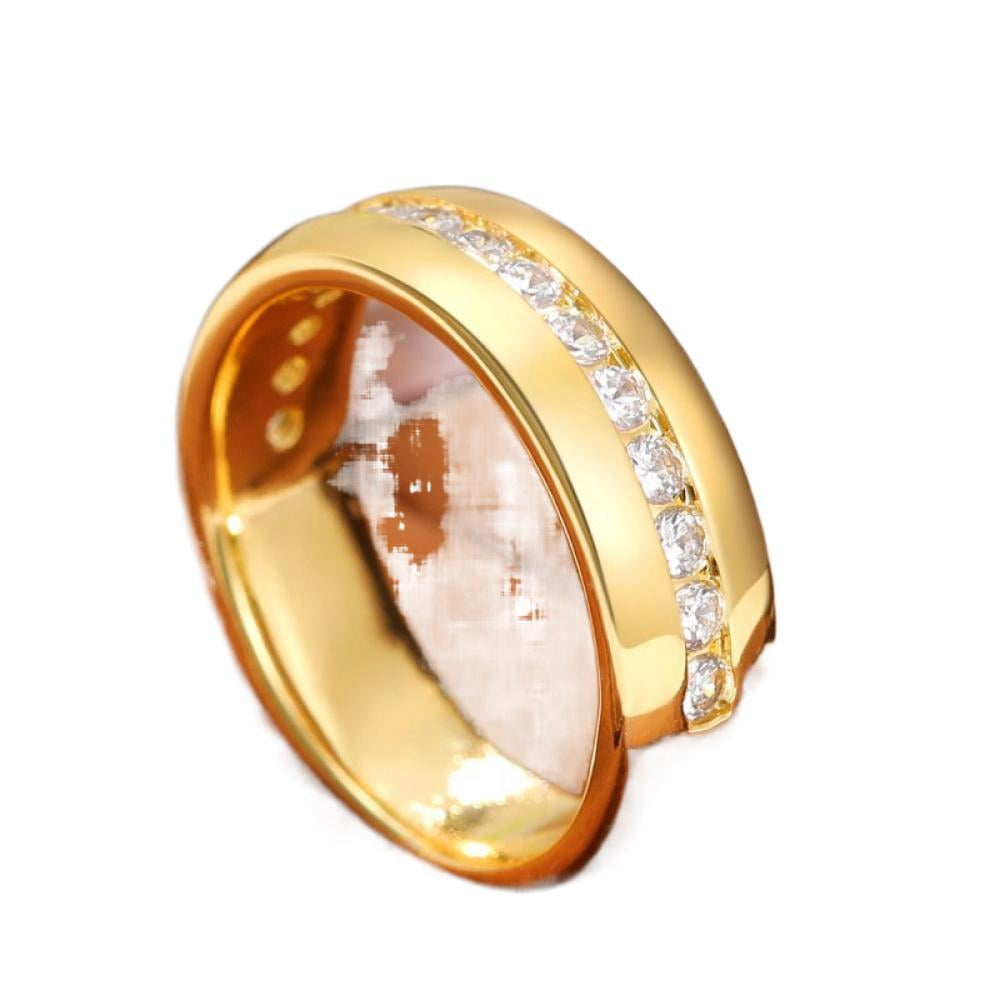 SEPARQI Mens Titanium Ring Wedding Band Cubic Zirconia Three Ring Set ...