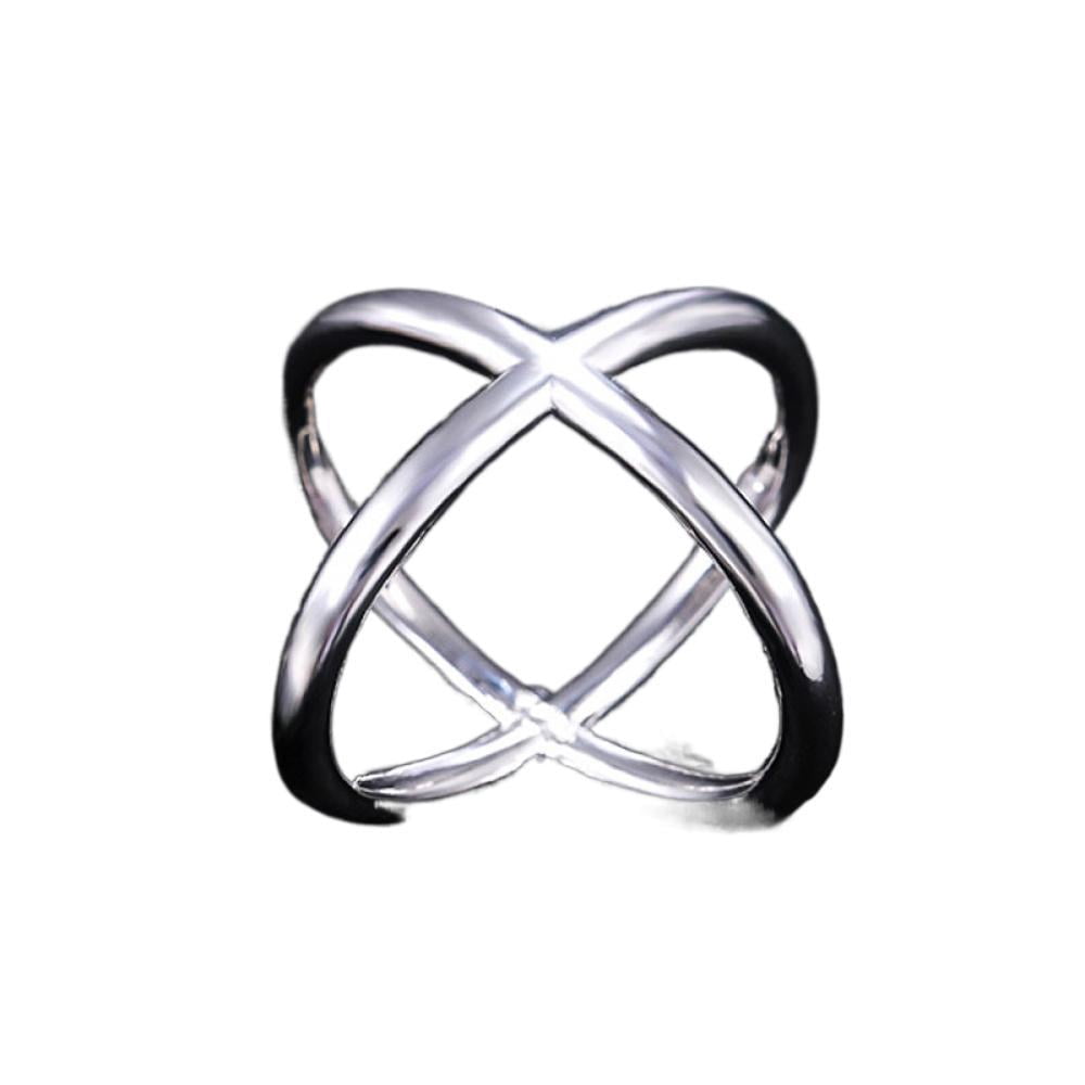SEPARQI Mens Titanium Ring Wedding Band South Korea Hollow Cross Three ...